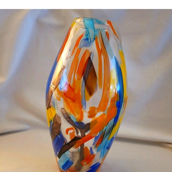 Source Unknown | Accents | Novica Handblown Glass Vase Multi Color ...